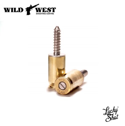 Lucky Shot Real Bullet .45 Cal Brass License Plate Bolts | Wild West